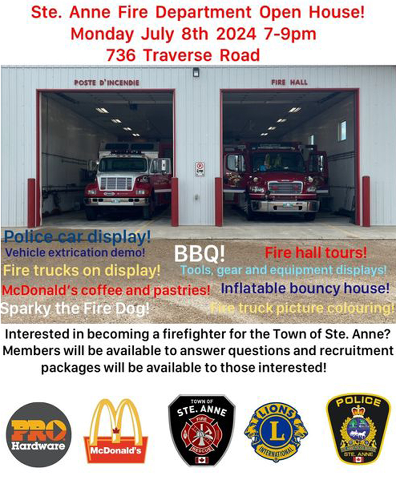 Ste. Anne Fire Department hosts open house and family fun day ...