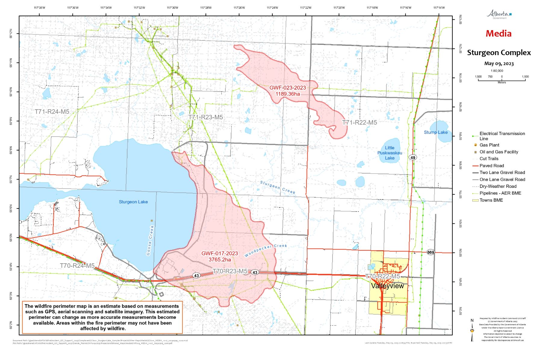 UPDATE: Sturgeon Lake wildfire, west of Valleyview - ReachFM: Peace ...