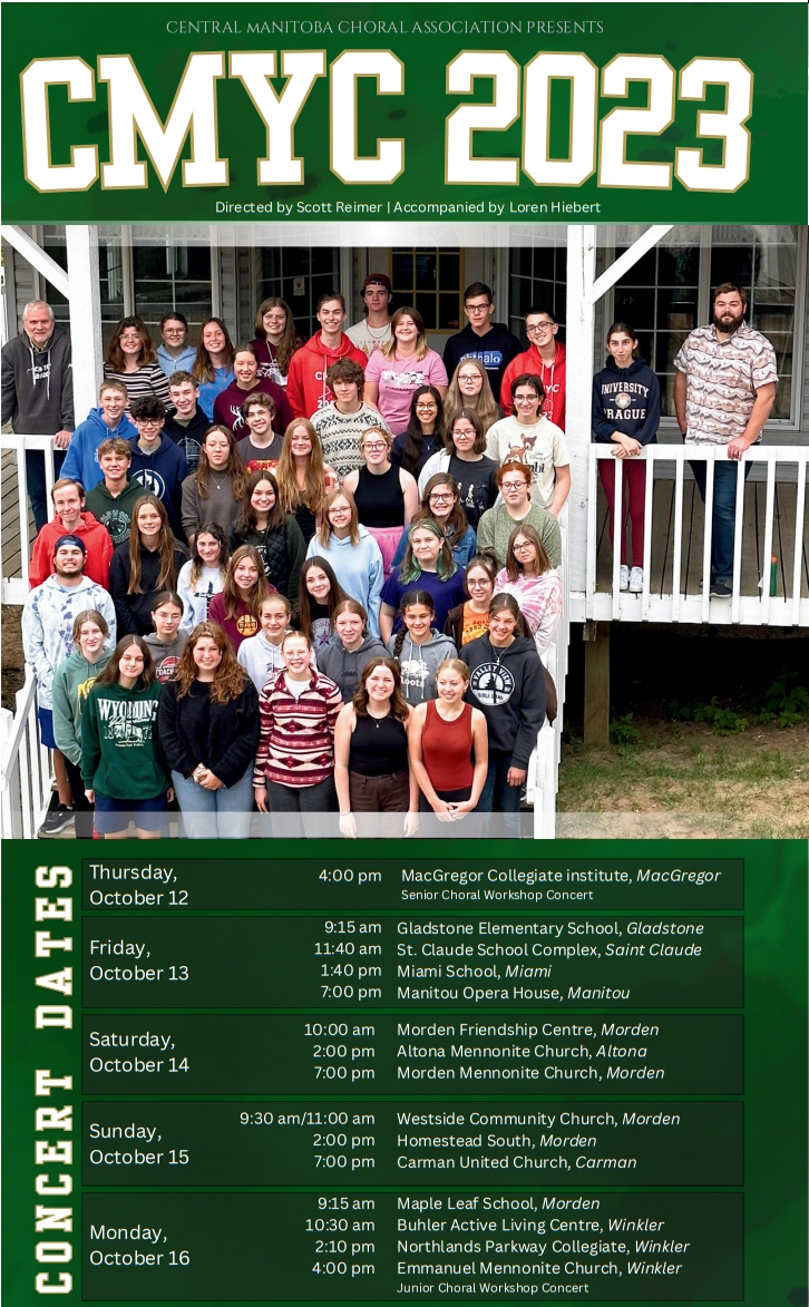 Central Manitoba Youth Choir excited to sing for the Pembina Valley - PembinaValleyOnline.com ...