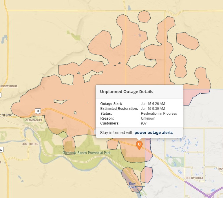 Power outage near Cochrane affects nearly 1000 - CochraneNow: Cochrane ...