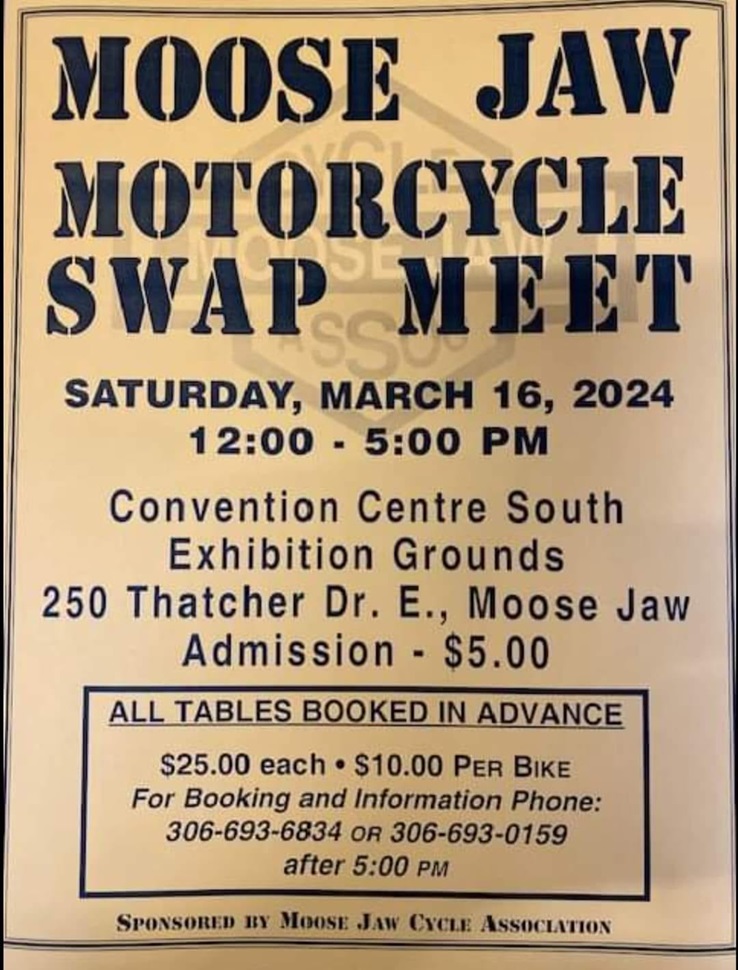 Moose Jaw Cycle Association Revs Up for Annual Motocycle Swap Meet ...